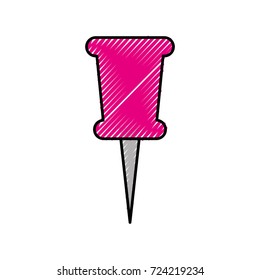 School Push Pin Thumbtack Side View Stock Vector (Royalty Free) 724217974