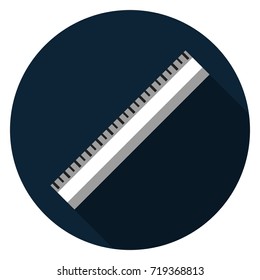 School Ruler Icon Illustration Flat Style Stock Vector (Royalty Free ...