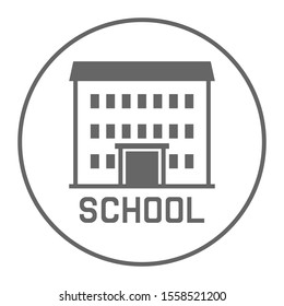 School Building On White Background Vector Stock Vector (Royalty Free ...