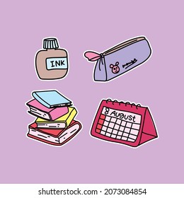 School Sticker Design Vector Cut File Stock Vector (Royalty Free ...