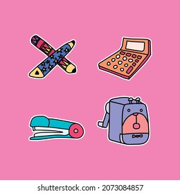 School Sticker Design Vector Cut File Stock Vector (Royalty Free ...