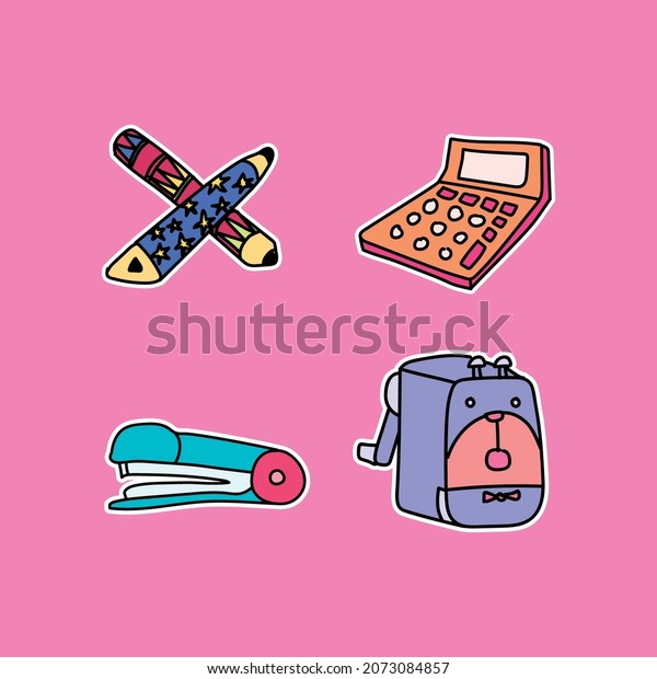 School Sticker Design Vector Cut File Stock Vector (Royalty Free ...