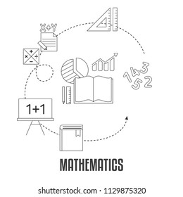 School Subjects Design Concept Mathematics Background: เวกเตอร์สต็อก ...