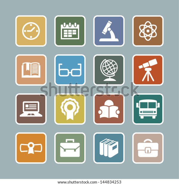 School Symbols Stock Vector (Royalty Free) 144834253 | Shutterstock