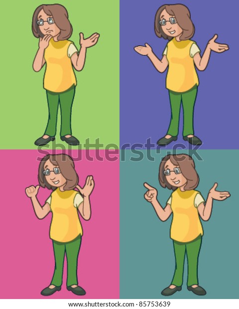 School Teacher Gestures Stock Vector (Royalty Free) 85753639 | Shutterstock