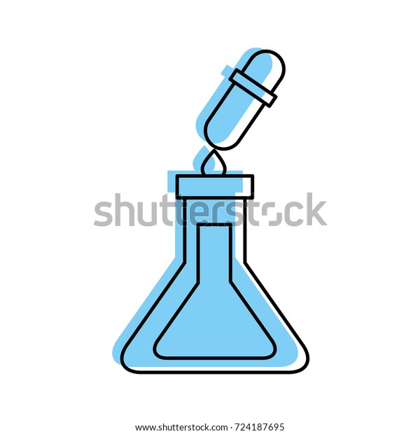 School Test Tube Dropper Liquid Science Stock Vector (Royalty Free ...