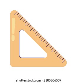 School Triangle Ruler Cartoon Icon Isolated Stock Vector (Royalty Free ...