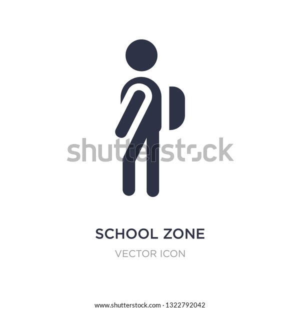 School Zone Icon On White Background Stock Vector (Royalty Free ...