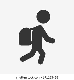 Schoolboy Icon Illustration Isolated Vector Sign Stock Vector (Royalty ...