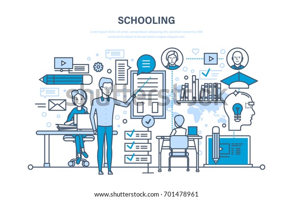 Schooling Concept Corporate Training Education College Stock Vector ...