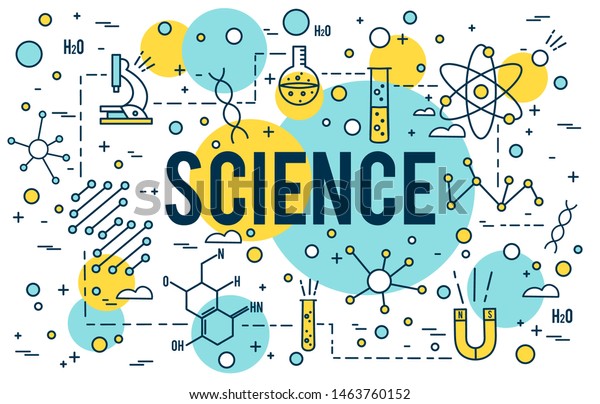 Science Background Research Outline Icons Biotechnology Stock Vector ...