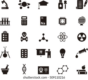 Science Black Icons Stock Vector (Royalty Free) 509110216 | Shutterstock