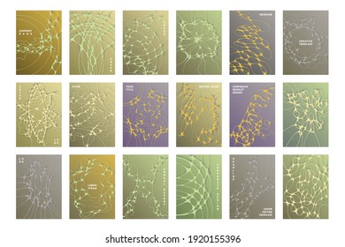 Science Brochure Cover Templates Vector Set: เวกเตอร์สต็อก (ปลอดค่า ...