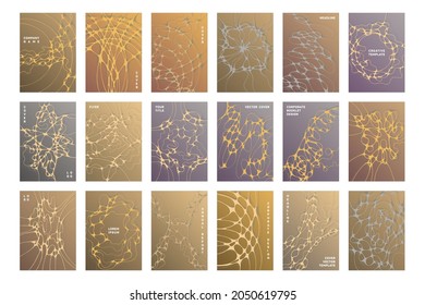 Science Brochure Cover Templates Vector Set Stock Vector (Royalty Free ...