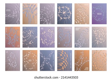 Science Brochure Cover Templates Vector Set Stock Vector (Royalty Free ...