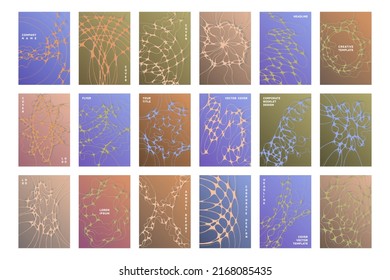 Science Brochure Cover Templates Vector Set Stock Vector (Royalty Free ...