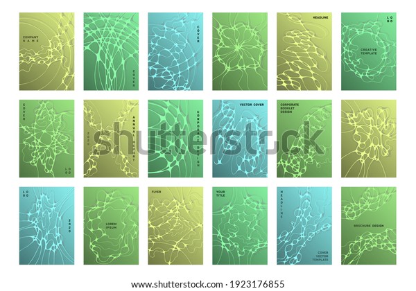 Science Brochure Cover Templates Vector Set Stock Vector (Royalty Free ...