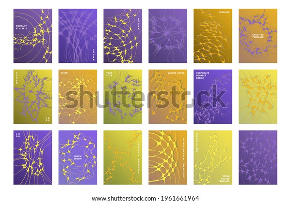 Science Brochure Cover Templates Vector Set Stock Vector (Royalty Free ...