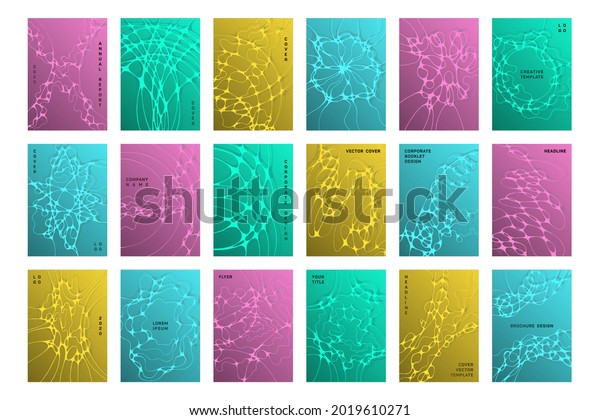 Science Brochure Cover Templates Vector Set Stock Vector (Royalty Free ...