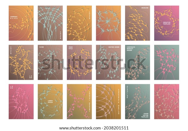 Science Brochure Cover Templates Vector Set Stock Vector (Royalty Free ...