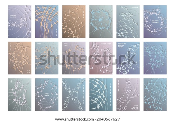 Science Brochure Cover Templates Vector Set Stock Vector (Royalty Free ...