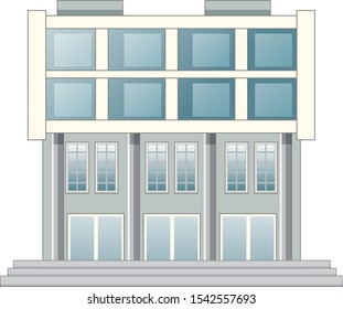Vektor Stok Science Building On White Background Illustration (Tanpa ...