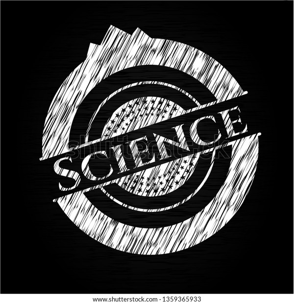 Science Chalkboard Emblem Written On Blackboard Stock Vector (Royalty ...