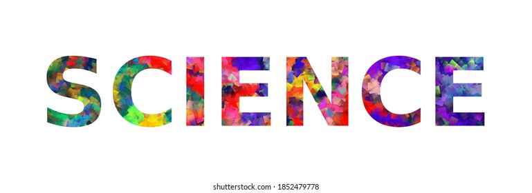 Science Colorful Typography Text Banner Vector Stock Vector (Royalty ...