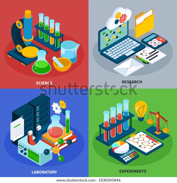 Science Concept Icons Set Chemistry Symbols Stock Vector (Royalty Free ...