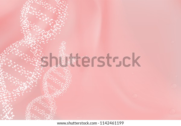 Science Concept Pink Dna Background Space Stock Vector (Royalty Free ...