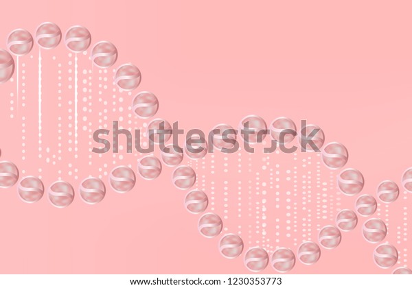 Science Concept Pink Dna Background Space Stock Vector (Royalty Free ...