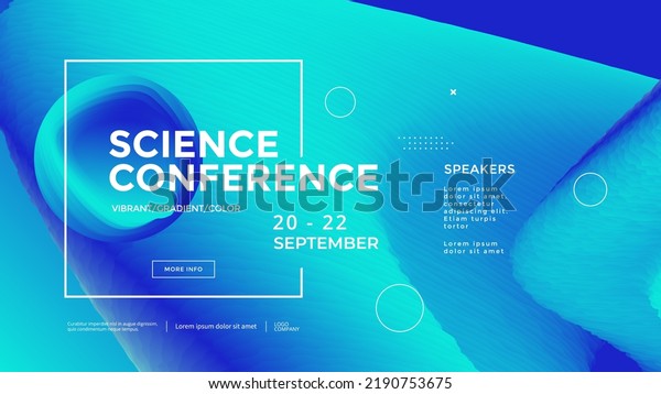 Science Conference Wide Poster Design Template Stock Vector (Royalty ...