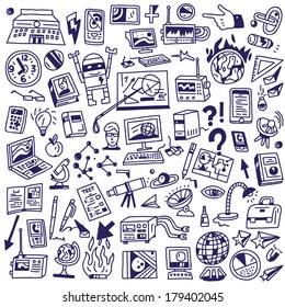 Science Doodles Stock Vector (Royalty Free) 179402045 | Shutterstock