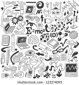 Science Doodles Collection Stock Vector (Royalty Free) 123274093 ...