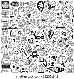 Science Doodles Stock Vector (Royalty Free) 155707328