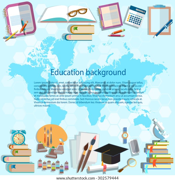 Science and education back to school world map online examinations ...