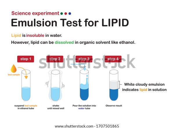 Science Experiment Diagram Show Emulsion Test: เวกเตอร์สต็อก (ปลอดค่า ...