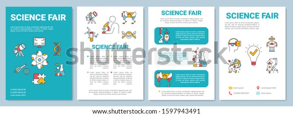 Science Fair Brochure Template University Research Stock Vector ...