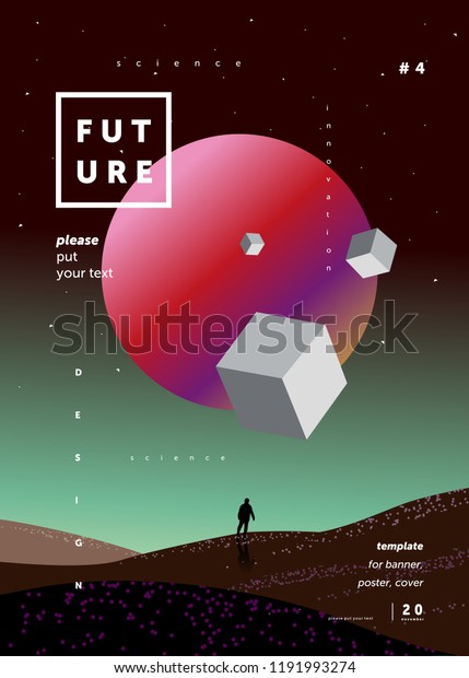Science Fiction Abstract Background Poster Cover Stock Vector (Royalty ...