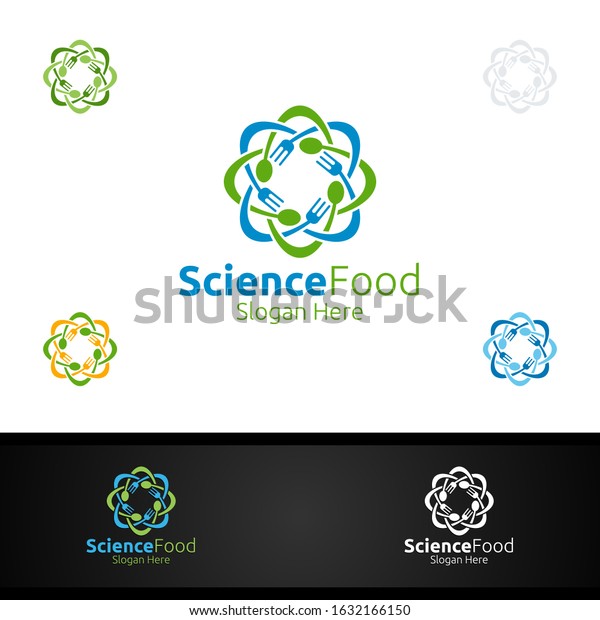 Science Food Logo Restaurant Cafe 库存矢量图（免版税）1632166150 | Shutterstock