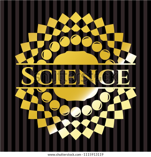 Science Gold Shiny Emblem Stock Vector (Royalty Free) 1115913119 ...
