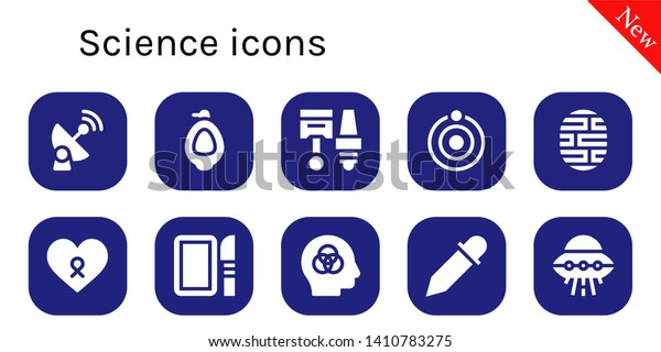 Science Icon Set 10 Filled Science Stock Vector (Royalty Free ...