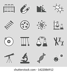 Science Icons Sticker Design Vector Illustration Stock Vector (Royalty Free) 1422086912 ...