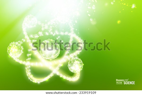 Science Illustration Atom Lines Triangles Polygon Stock Vector (Royalty ...