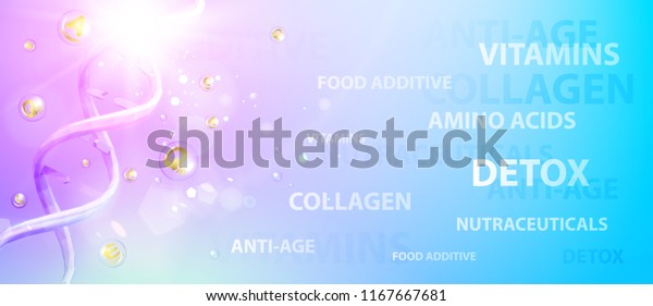 Science Illustration Dna Molecule Violet Chemical Stock Vector (Royalty ...