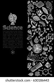 Science Illustration Molecules Bacteria Black White Stock Vector ...