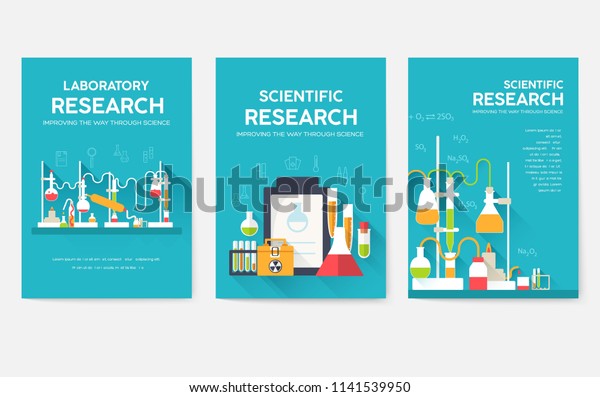 Science Information Cards Set Laboratory Template Stock Vector (Royalty ...