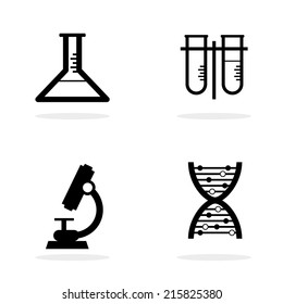 Science Lab Equipment Symbol Iconvector Design Stock Vector (Royalty ...