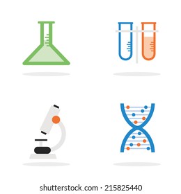 Science Lab Equipment Symbol Iconvector Design Stock Vector (Royalty ...