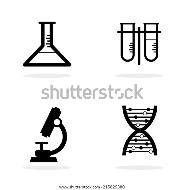 Science Lab Equipment Symbol Iconvector Design Stock Vector (Royalty ...